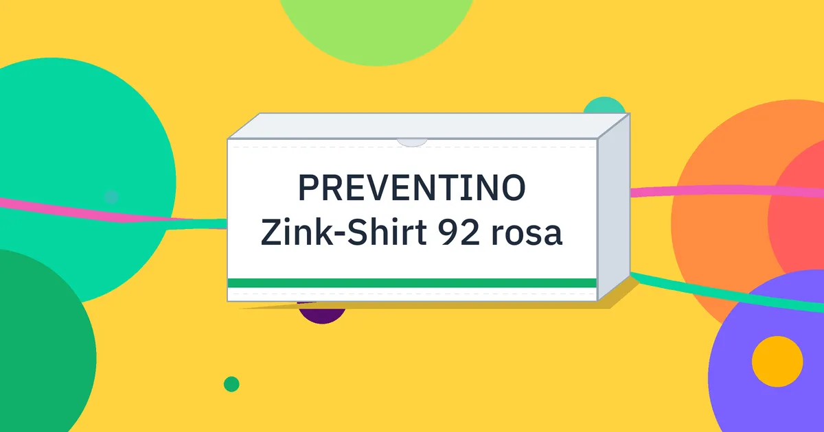 Symbolbild: Packung mit der Aufschrift PREVENTINO Zink-Shirt 92 rosa (PZN 12446853) – Verfügbarkeit und Bezug in Apotheken in Frankfurt am Main