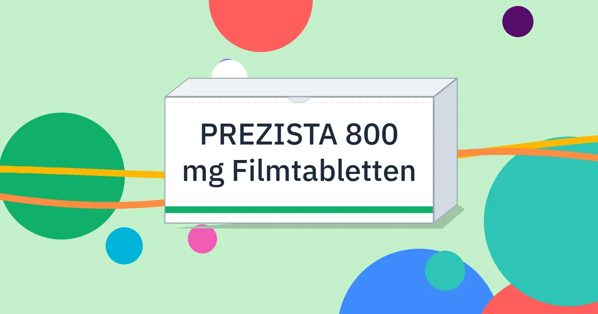 Symbolbild: Packung mit der Aufschrift PREZISTA 800 mg Filmtabletten (PZN 10533022) – Verfügbarkeit und Bezug in Apotheken in Frankfurt am Main
