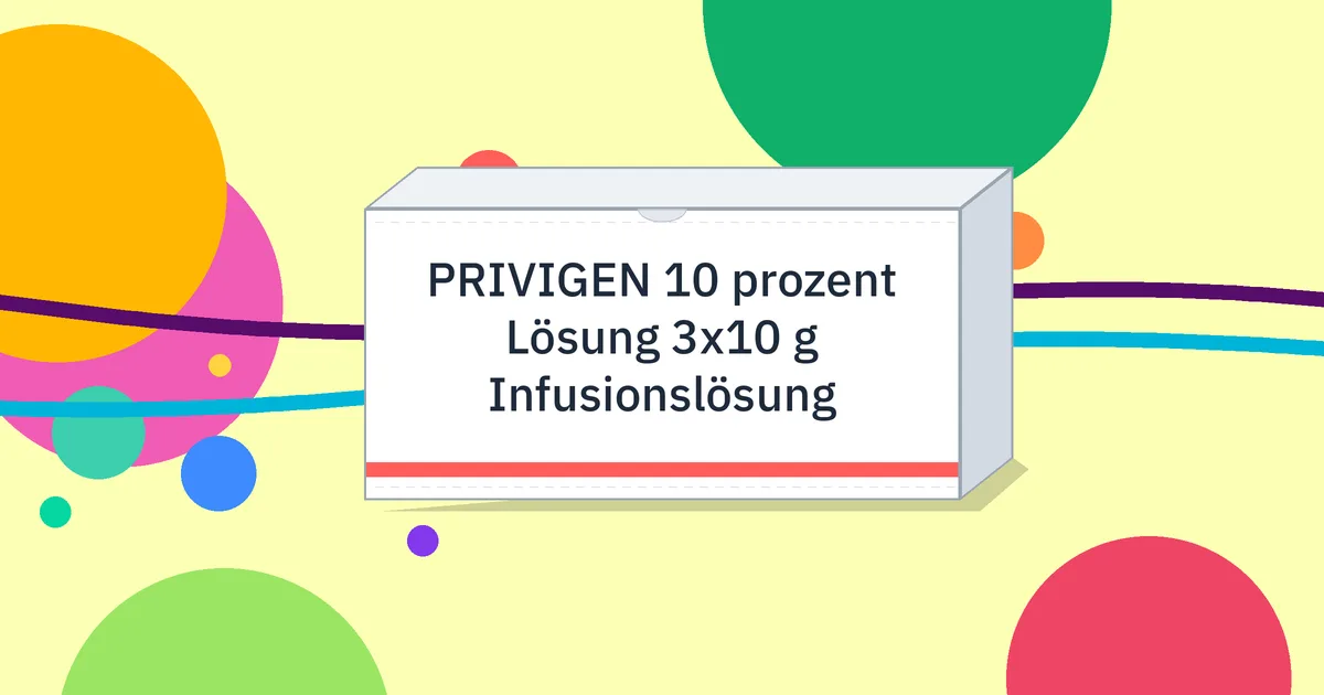 Symbolbild: Packung mit der Aufschrift PRIVIGEN 10 prozent Lösung 3x10 g Infusionslösung (PZN 05382696) – Verfügbarkeit und Bezug in Apotheken in Frankfurt am Main
