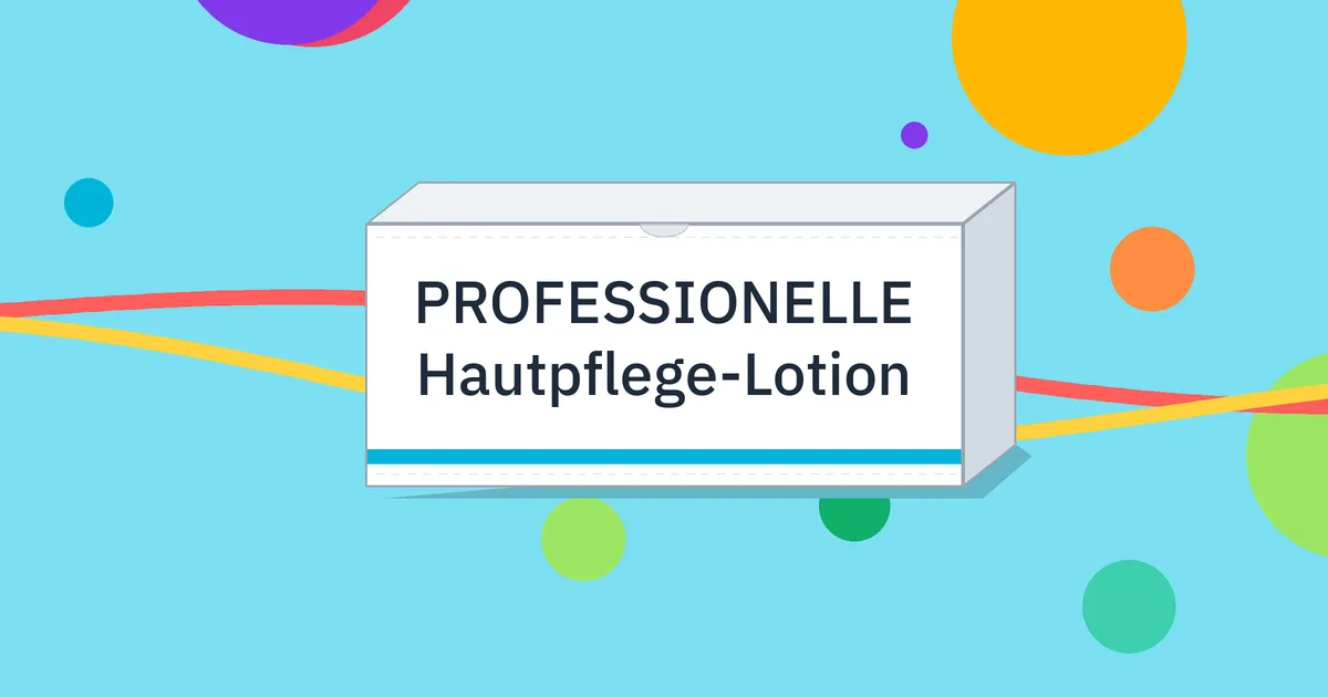 Symbolbild: Packung mit der Aufschrift PROFESSIONELLE Hautpflege-Lotion (PZN 20649961) – Verfügbarkeit und Bezug in Apotheken in Frankfurt am Main