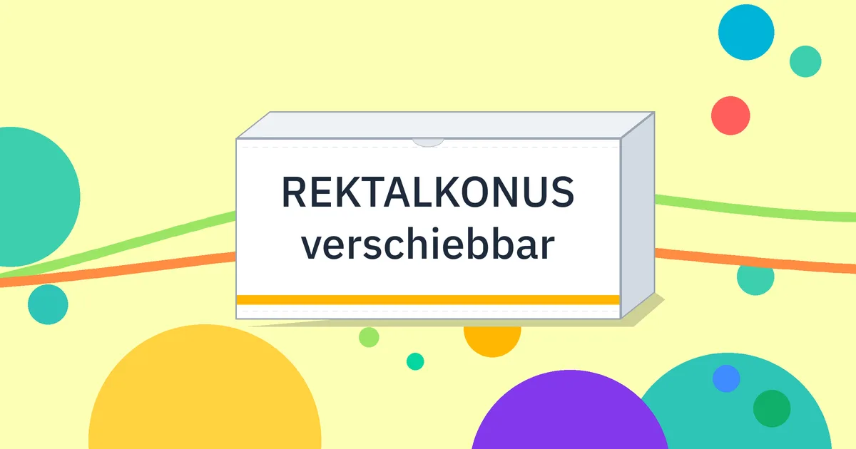 Symbolbild: Packung mit der Aufschrift REKTALKONUS verschiebbar (PZN 19113617) – Verfügbarkeit und Bezug in Apotheken in Frankfurt am Main