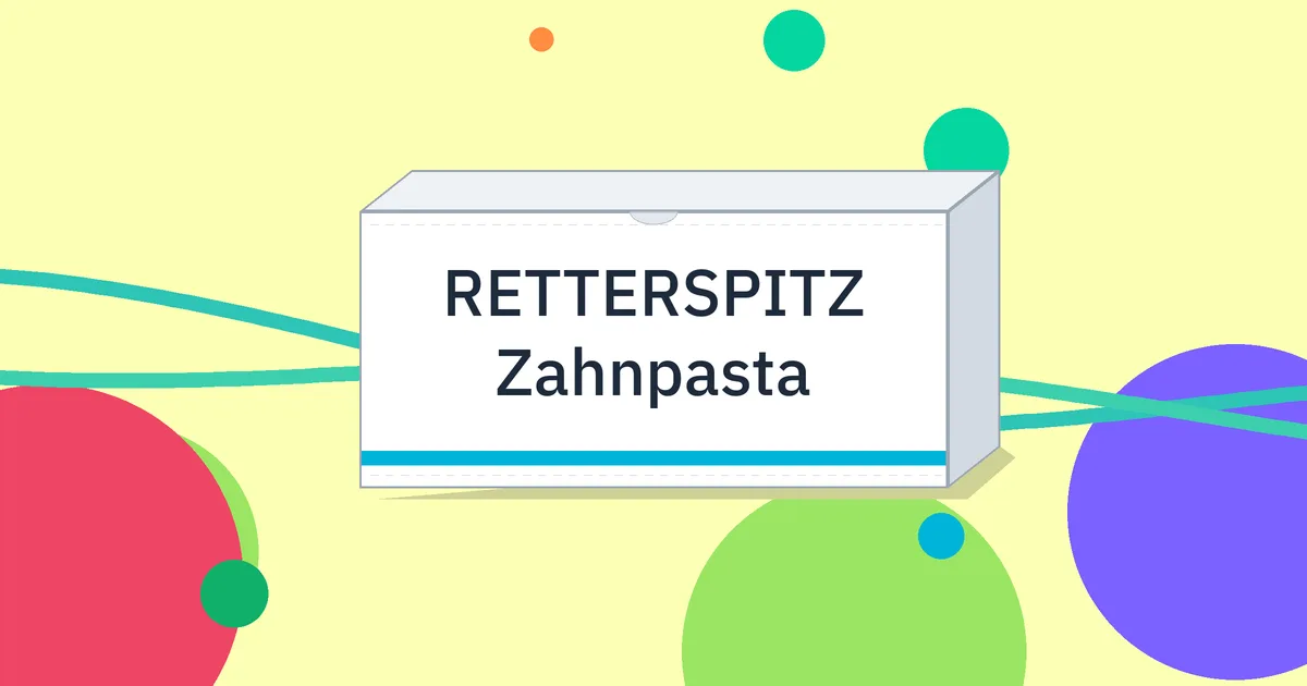 Symbolbild: Packung mit der Aufschrift RETTERSPITZ Zahnpasta (PZN 09702933) – Verfügbarkeit und Bezug in Apotheken in Frankfurt am Main