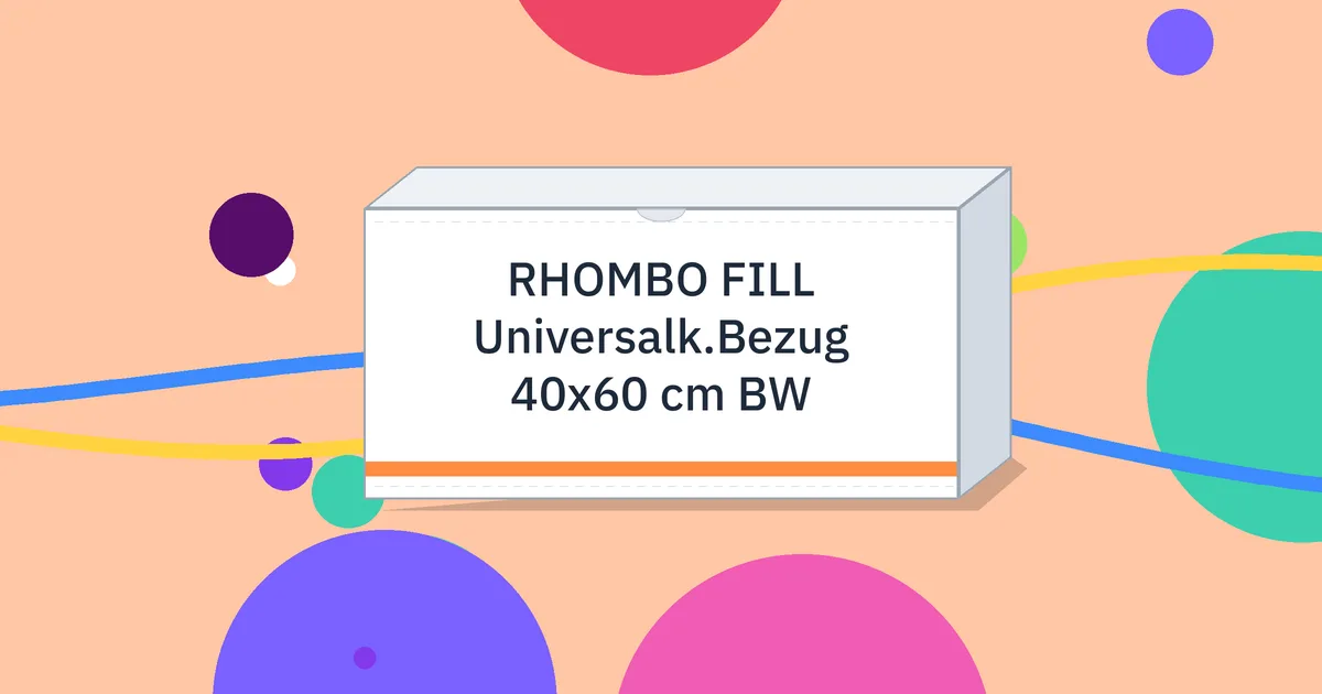 Symbolbild: Packung mit der Aufschrift RHOMBO FILL Universalk.Bezug 40x60 cm BW (PZN 03948478) – Verfügbarkeit und Bezug in Apotheken in Frankfurt am Main