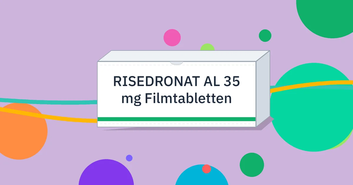 Symbolbild: Packung mit der Aufschrift RISEDRONAT AL 35 mg Filmtabletten (PZN 06925696) – Verfügbarkeit und Bezug in Apotheken in Frankfurt am Main