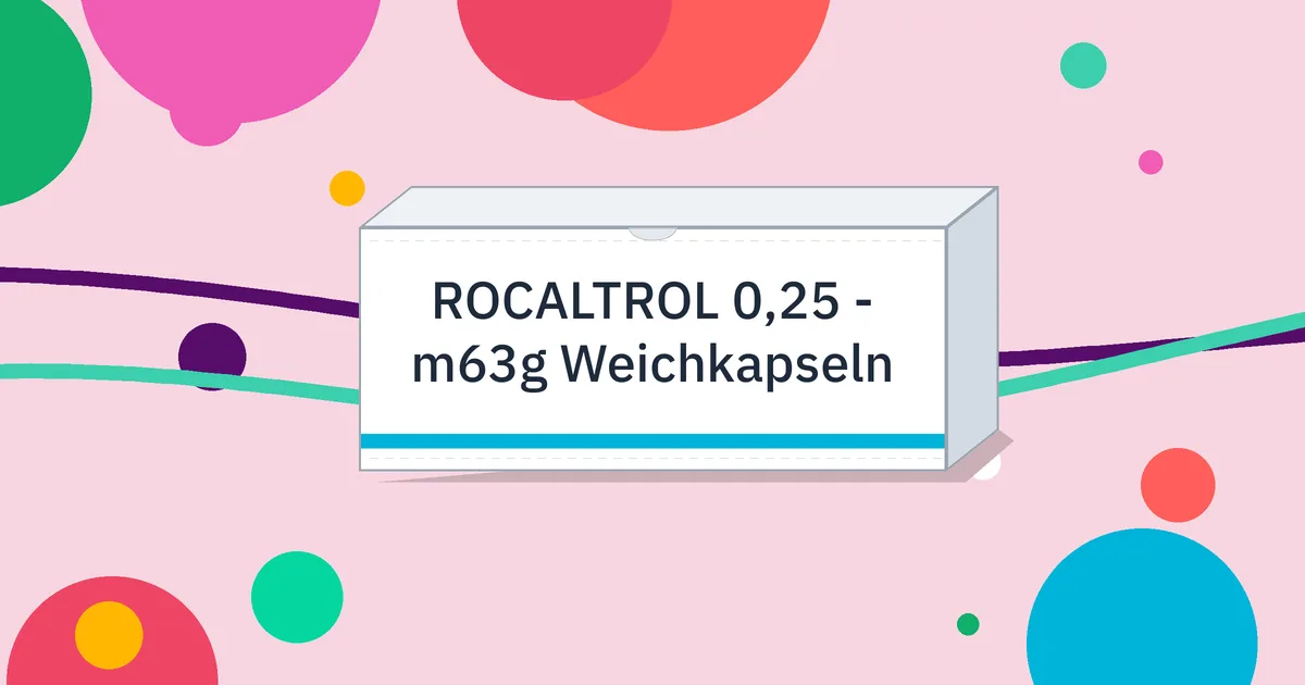 Symbolbild: Packung mit der Aufschrift ROCALTROL 0,25 -m63g Weichkapseln (PZN 04964195) – Verfügbarkeit und Bezug in Apotheken in Frankfurt am Main