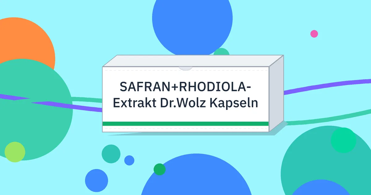 Symbolbild: Packung mit der Aufschrift SAFRAN+RHODIOLA-Extrakt Dr.Wolz Kapseln (PZN 10251944) – Verfügbarkeit und Bezug in Apotheken in Frankfurt am Main