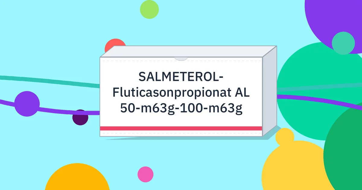 Symbolbild: Packung mit der Aufschrift SALMETEROL-Fluticasonpropionat AL 50-m63g-100-m63g (PZN 16785629) – Verfügbarkeit und Bezug in Apotheken in Frankfurt am Main