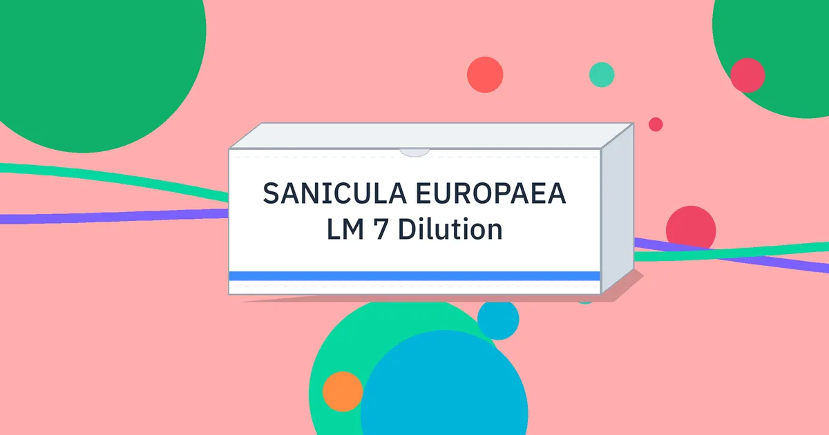 Symbolbild: Packung mit der Aufschrift SANICULA EUROPAEA LM 7 Dilution (PZN 13182126) – Verfügbarkeit und Bezug in Apotheken in Frankfurt am Main
