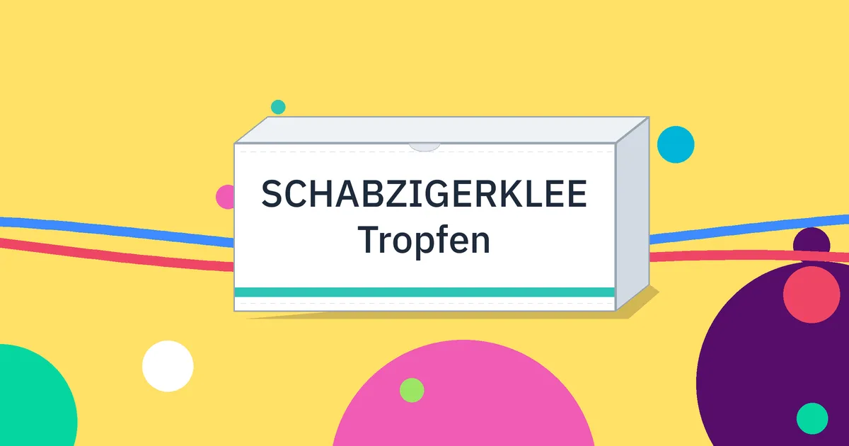 Symbolbild: Packung mit der Aufschrift SCHABZIGERKLEE Tropfen (PZN 19142085) – Verfügbarkeit und Bezug in Apotheken in Frankfurt am Main