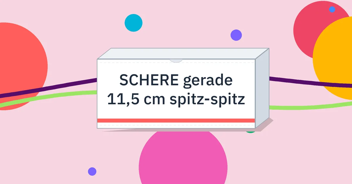 Symbolbild: Packung mit der Aufschrift SCHERE gerade 11,5 cm spitz-spitz (PZN 15869488) – Verfügbarkeit und Bezug in Apotheken in Frankfurt am Main