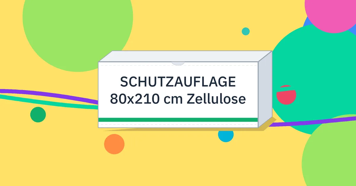 Symbolbild: Packung mit der Aufschrift SCHUTZAUFLAGE 80x210 cm Zellulose (PZN 11683982) – Verfügbarkeit und Bezug in Apotheken in Frankfurt am Main