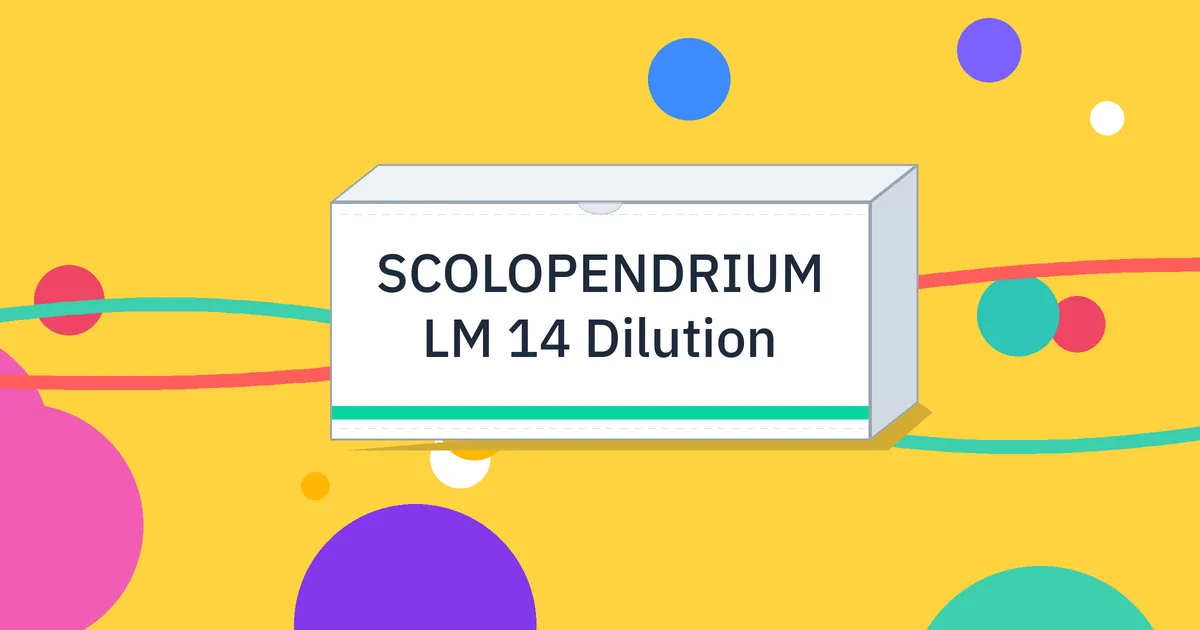 Symbolbild: Packung mit der Aufschrift SCOLOPENDRIUM LM 14 Dilution (PZN 13690271) – Verfügbarkeit und Bezug in Apotheken in Frankfurt am Main