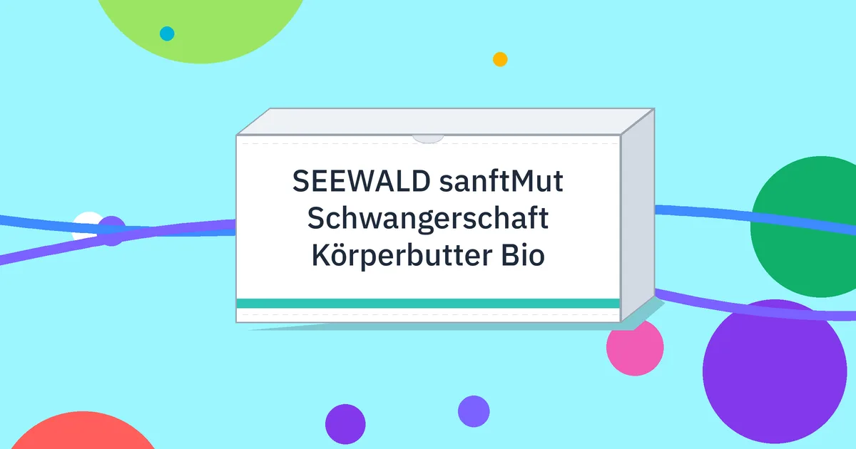 Symbolbild: Packung mit der Aufschrift SEEWALD sanftMut Schwangerschaft Körperbutter Bio (PZN 20686850) – Verfügbarkeit und Bezug in Apotheken in Frankfurt am Main