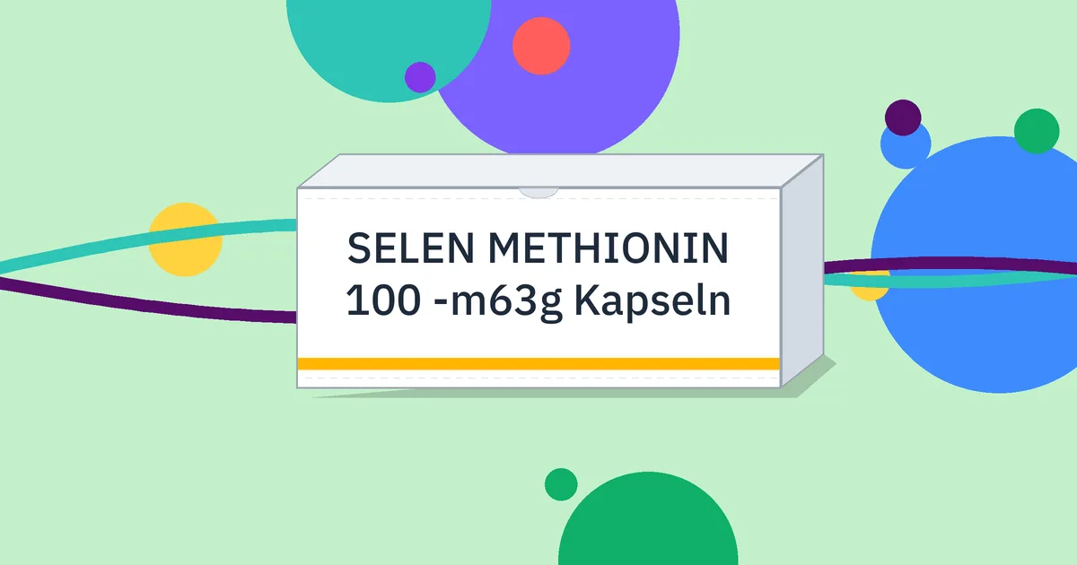 Symbolbild: Packung mit der Aufschrift SELEN METHIONIN 100 -m63g Kapseln (PZN 04870301) – Verfügbarkeit und Bezug in Apotheken in Frankfurt am Main