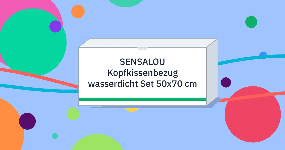 Symbolbild: Packung mit der Aufschrift SENSALOU Kopfkissenbezug wasserdicht Set 50x70 cm (PZN 18302463) – Verfügbarkeit und Bezug in Apotheken in Frankfurt am Main