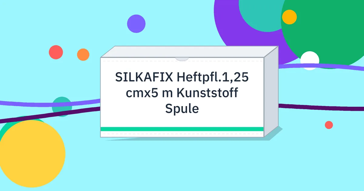Symbolbild: Packung mit der Aufschrift SILKAFIX Heftpfl.1,25 cmx5 m Kunststoff Spule (PZN 18038285) – Verfügbarkeit und Bezug in Apotheken in Frankfurt am Main