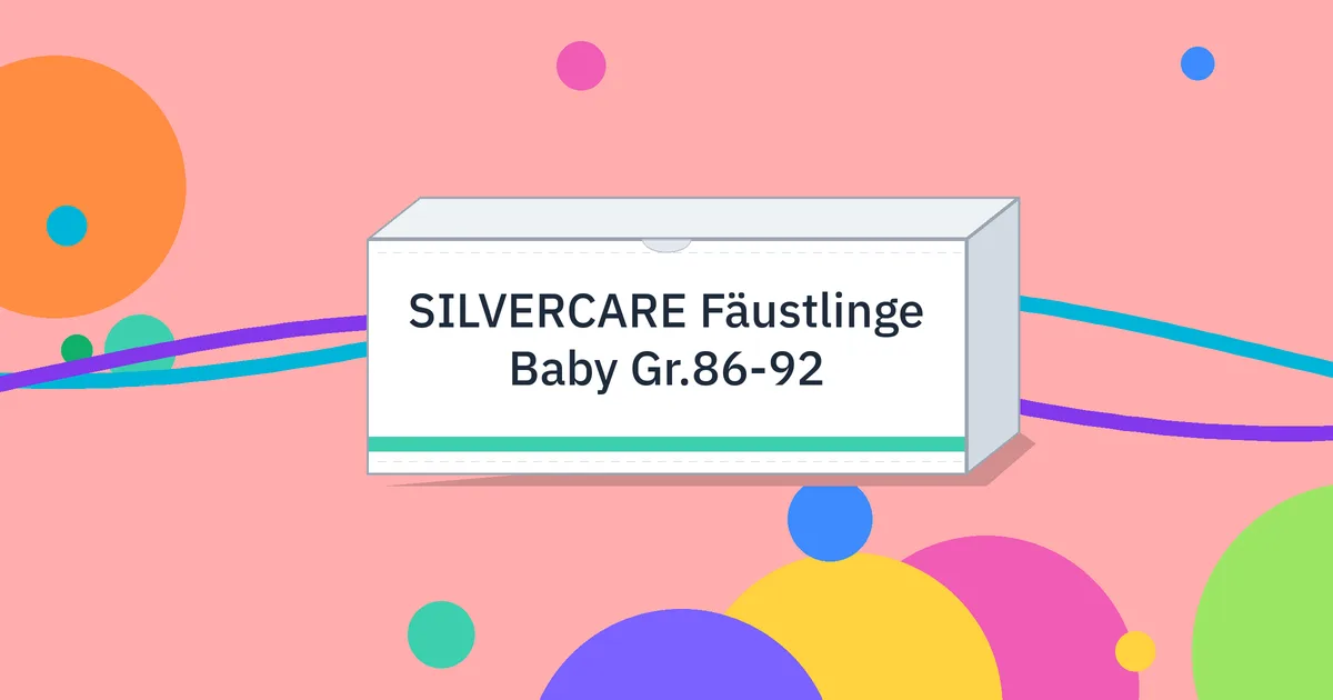 Symbolbild: Packung mit der Aufschrift SILVERCARE Fäustlinge Baby Gr.86-92 (PZN 01110400) – Verfügbarkeit und Bezug in Apotheken in Frankfurt am Main