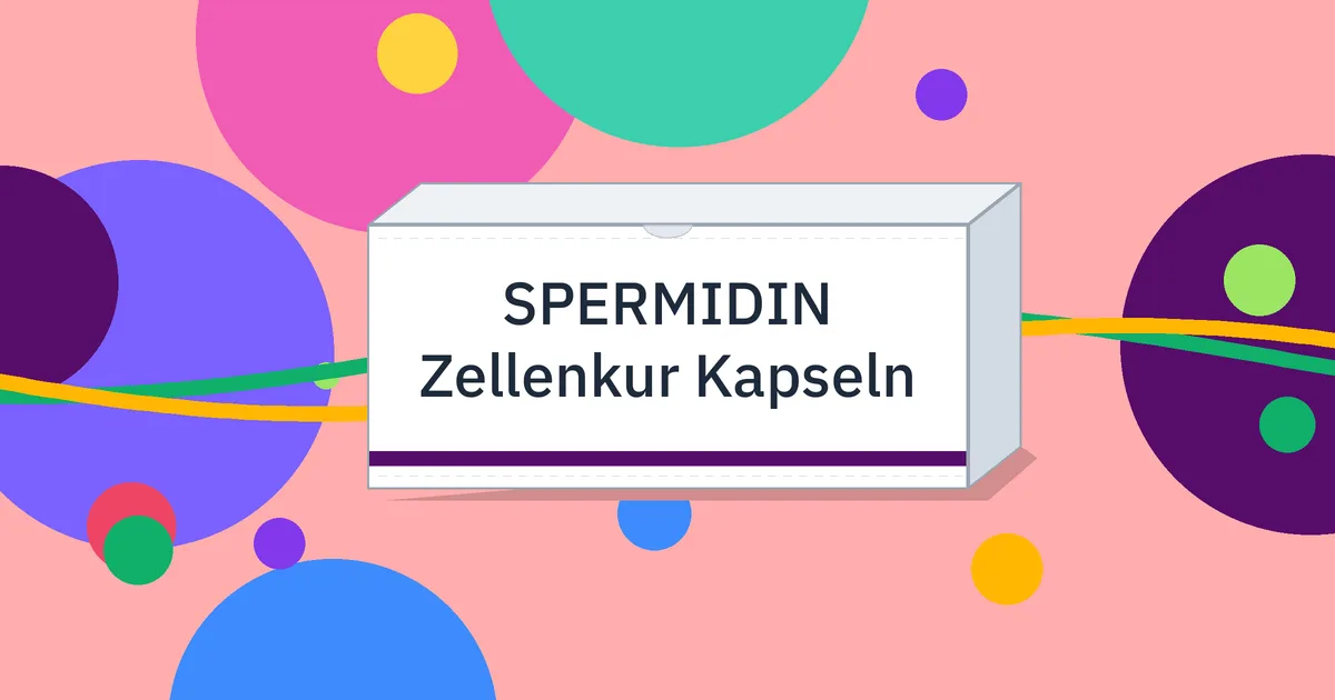 Symbolbild: Packung mit der Aufschrift SPERMIDIN Zellenkur Kapseln (PZN 16706593) – Verfügbarkeit und Bezug in Apotheken in Frankfurt am Main