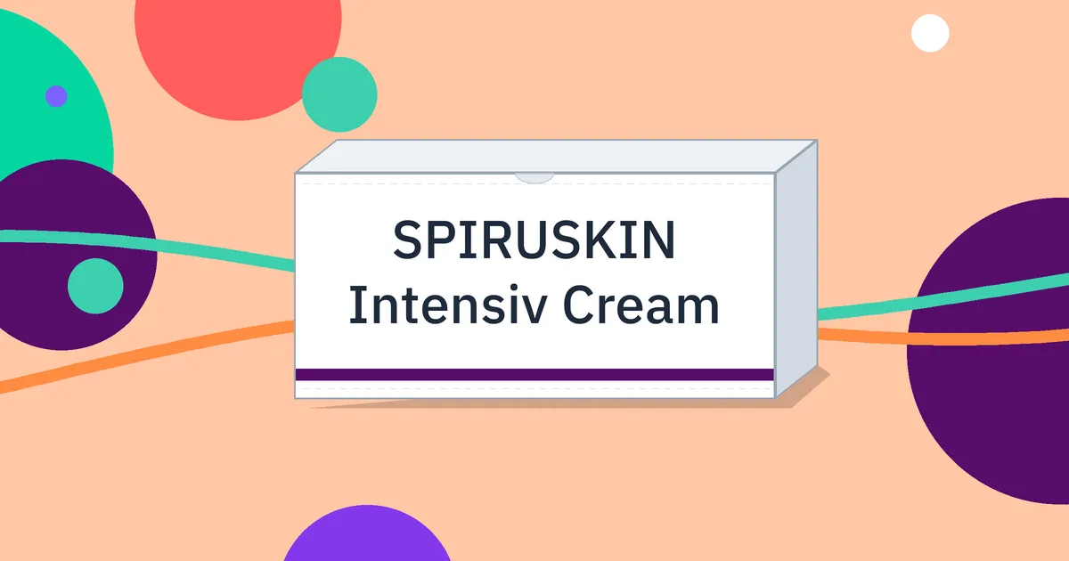 Symbolbild: Packung mit der Aufschrift SPIRUSKIN Intensiv Cream (PZN 05564931) – Verfügbarkeit und Bezug in Apotheken in Frankfurt am Main