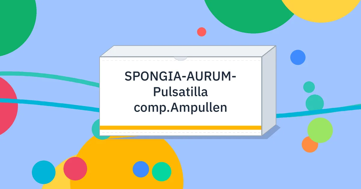Symbolbild: Packung mit der Aufschrift SPONGIA-AURUM-Pulsatilla comp.Ampullen (PZN 01752222) – Verfügbarkeit und Bezug in Apotheken in Frankfurt am Main