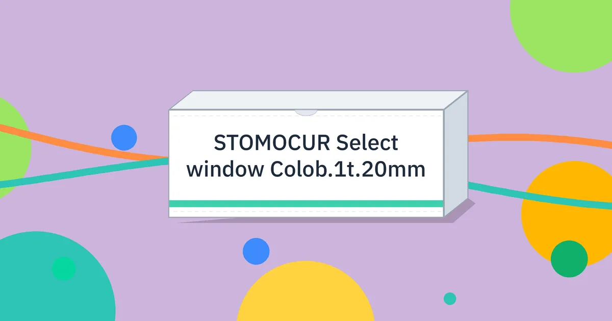Symbolbild: Packung mit der Aufschrift STOMOCUR Select window Colob.1t.20mm (PZN 03811791) – Verfügbarkeit und Bezug in Apotheken in Frankfurt am Main