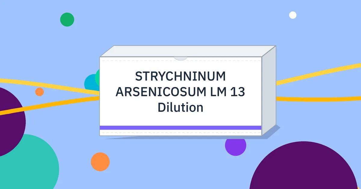 Symbolbild: Packung mit der Aufschrift STRYCHNINUM ARSENICOSUM LM 13 Dilution (PZN 13205809) – Verfügbarkeit und Bezug in Apotheken in Frankfurt am Main