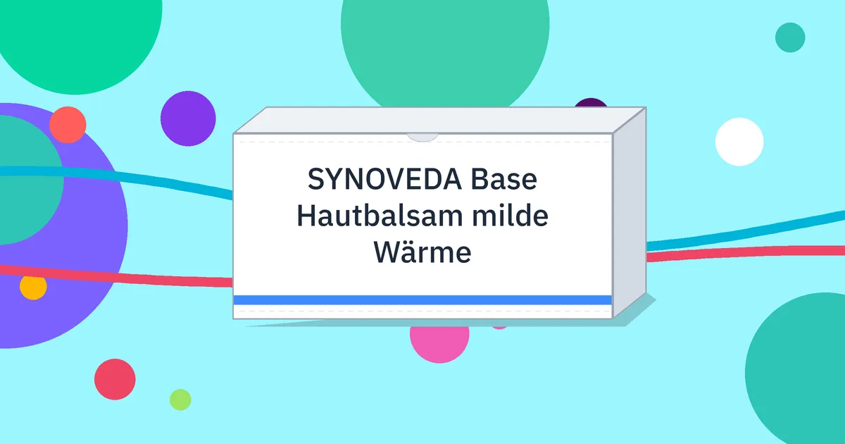 Symbolbild: Packung mit der Aufschrift SYNOVEDA Base Hautbalsam milde Wärme (PZN 09207895) – Verfügbarkeit und Bezug in Apotheken in Frankfurt am Main