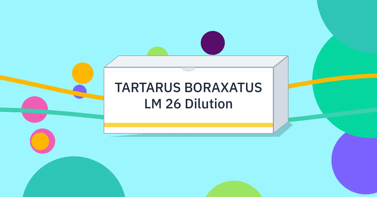 Symbolbild: Packung mit der Aufschrift TARTARUS BORAXATUS LM 26 Dilution (PZN 13214932) – Verfügbarkeit und Bezug in Apotheken in Frankfurt am Main