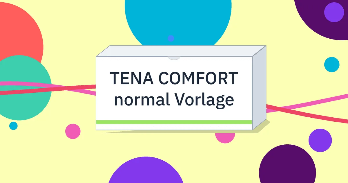 Symbolbild: Packung mit der Aufschrift TENA COMFORT normal Vorlage (PZN 00206629) – Verfügbarkeit und Bezug in Apotheken in Frankfurt am Main