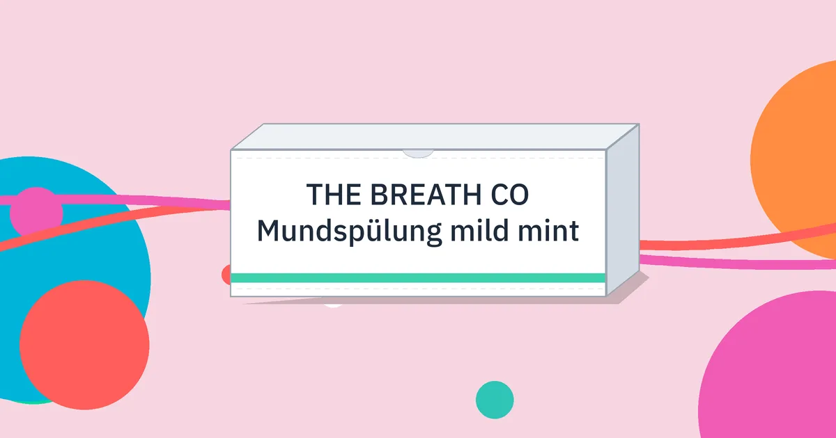 Symbolbild: Packung mit der Aufschrift THE BREATH CO Mundspülung mild mint (PZN 18190053) – Verfügbarkeit und Bezug in Apotheken in Frankfurt am Main