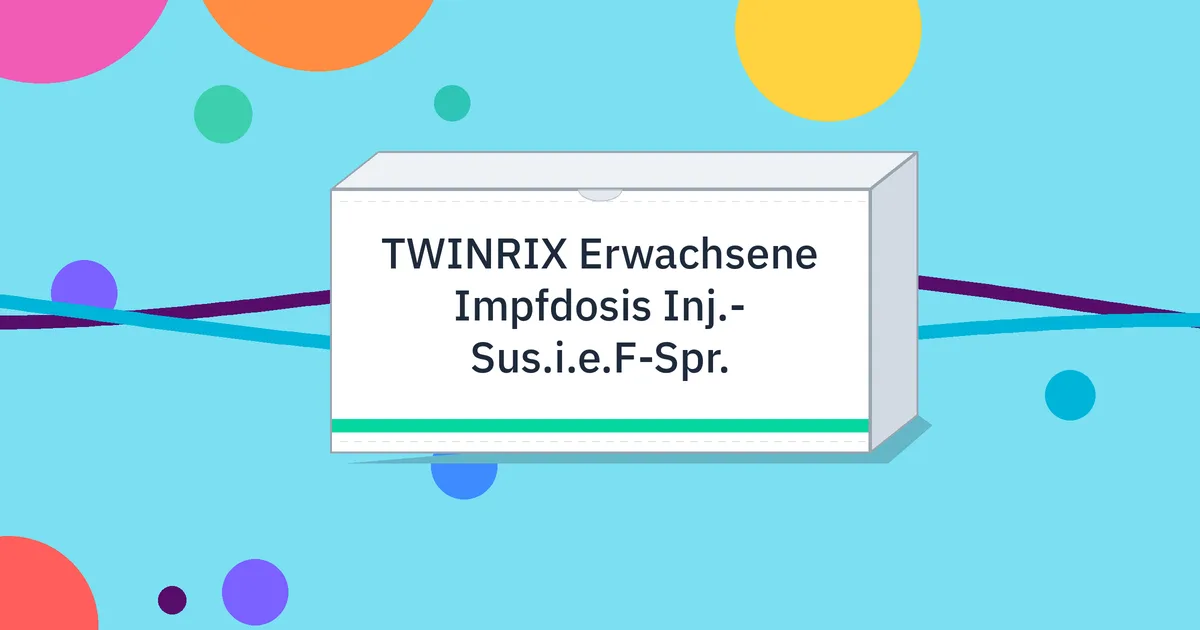 Symbolbild: Packung mit der Aufschrift TWINRIX Erwachsene Impfdosis Inj.-Sus.i.e.F-Spr. (PZN 20193998) – Verfügbarkeit und Bezug in Apotheken in Frankfurt am Main