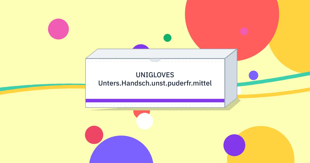 Symbolbild: Packung mit der Aufschrift UNIGLOVES Unters.Handsch.unst.puderfr.mittel (PZN 07515925) – Verfügbarkeit und Bezug in Apotheken in Frankfurt am Main