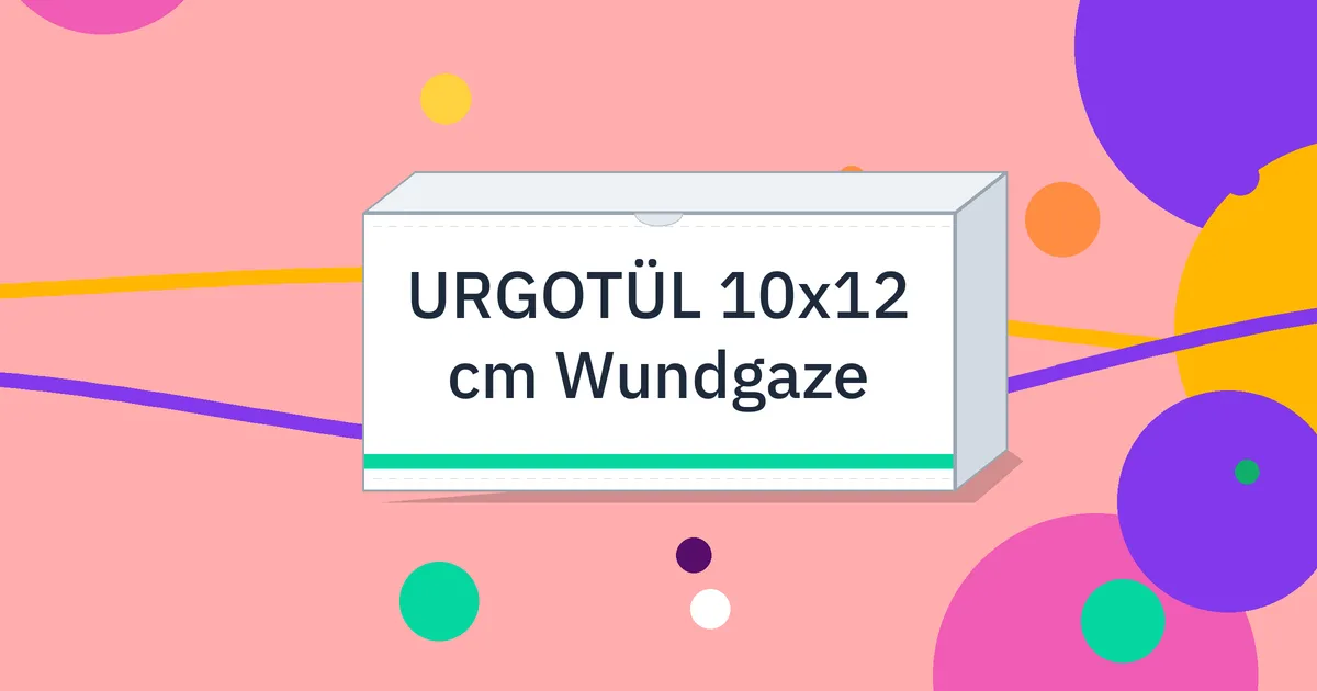 Symbolbild: Packung mit der Aufschrift URGOTÜL 10x12 cm Wundgaze (PZN 19627523) – Verfügbarkeit und Bezug in Apotheken in Frankfurt am Main