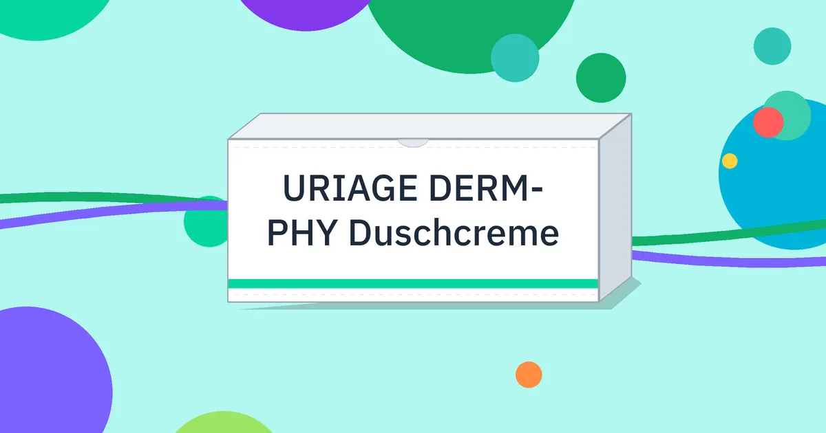 Symbolbild: Packung mit der Aufschrift URIAGE DERM-PHY Duschcreme (PZN 20374317) – Verfügbarkeit und Bezug in Apotheken in Frankfurt am Main