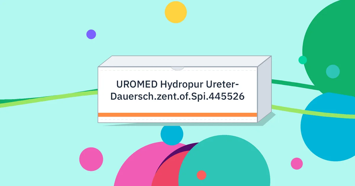 Symbolbild: Packung mit der Aufschrift UROMED Hydropur Ureter-Dauersch.zent.of.Spi.445526 (PZN 11371455) – Verfügbarkeit und Bezug in Apotheken in Frankfurt am Main