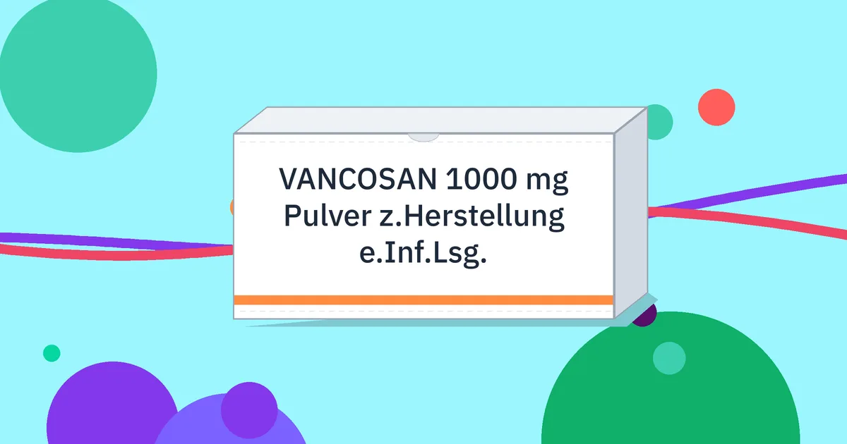 Symbolbild: Packung mit der Aufschrift VANCOSAN 1000 mg Pulver z.Herstellung e.Inf.Lsg. (PZN 05025594) – Verfügbarkeit und Bezug in Apotheken in Frankfurt am Main