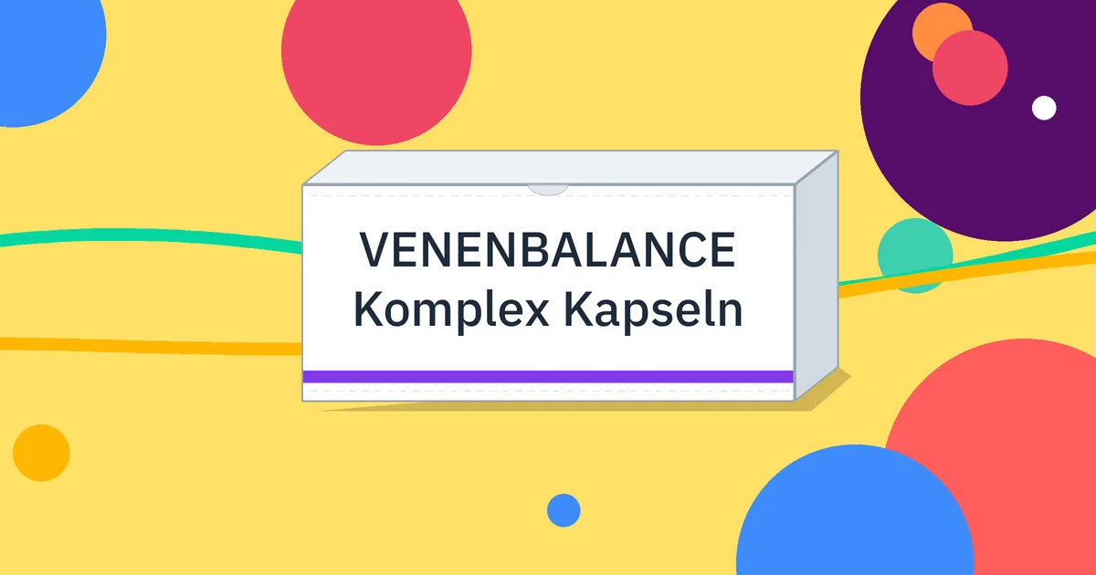 Symbolbild: Packung mit der Aufschrift VENENBALANCE Komplex Kapseln (PZN 20391600) – Verfügbarkeit und Bezug in Apotheken in Frankfurt am Main