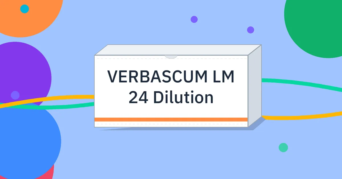 Symbolbild: Packung mit der Aufschrift VERBASCUM LM 24 Dilution (PZN 13266426) – Verfügbarkeit und Bezug in Apotheken in Frankfurt am Main
