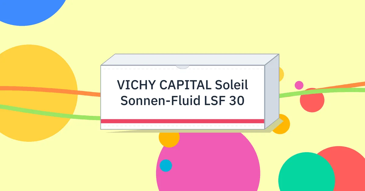 Symbolbild: Packung mit der Aufschrift VICHY CAPITAL Soleil Sonnen-Fluid LSF 30 (PZN 08801797) – Verfügbarkeit und Bezug in Apotheken in Frankfurt am Main
