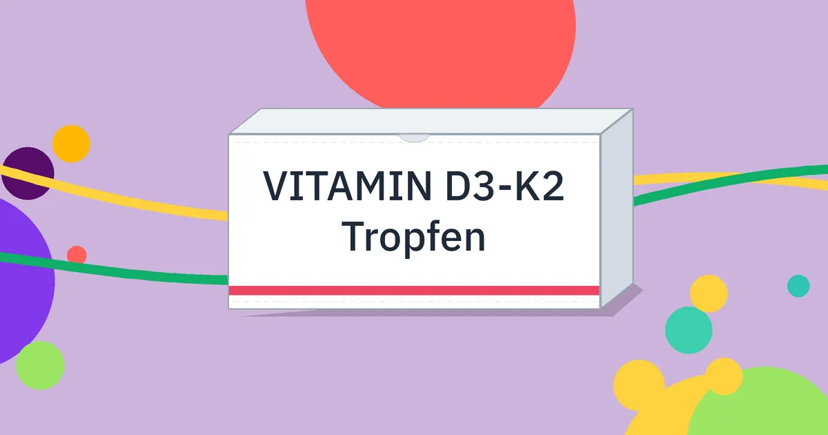 Symbolbild: Packung mit der Aufschrift VITAMIN D3-K2 Tropfen (PZN 19471713) – Verfügbarkeit und Bezug in Apotheken in Frankfurt am Main