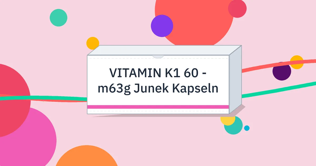 Symbolbild: Packung mit der Aufschrift VITAMIN K1 60 -m63g Junek Kapseln (PZN 10052966) – Verfügbarkeit und Bezug in Apotheken in Frankfurt am Main