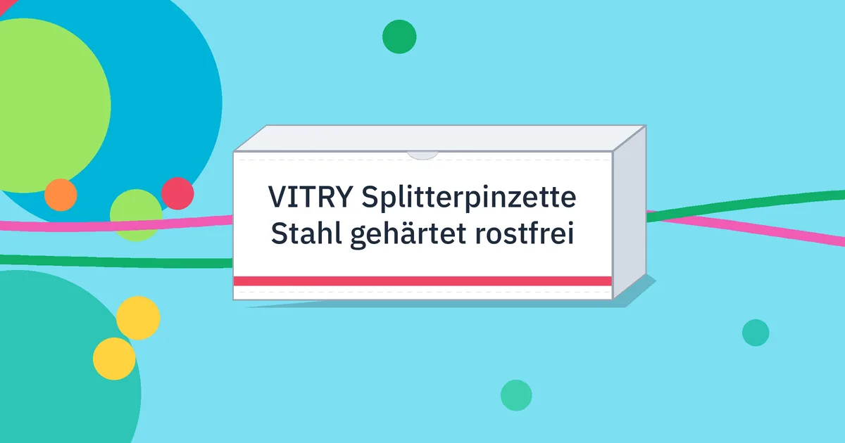Symbolbild: Packung mit der Aufschrift VITRY Splitterpinzette Stahl gehärtet rostfrei (PZN 11688910) – Verfügbarkeit und Bezug in Apotheken in Frankfurt am Main