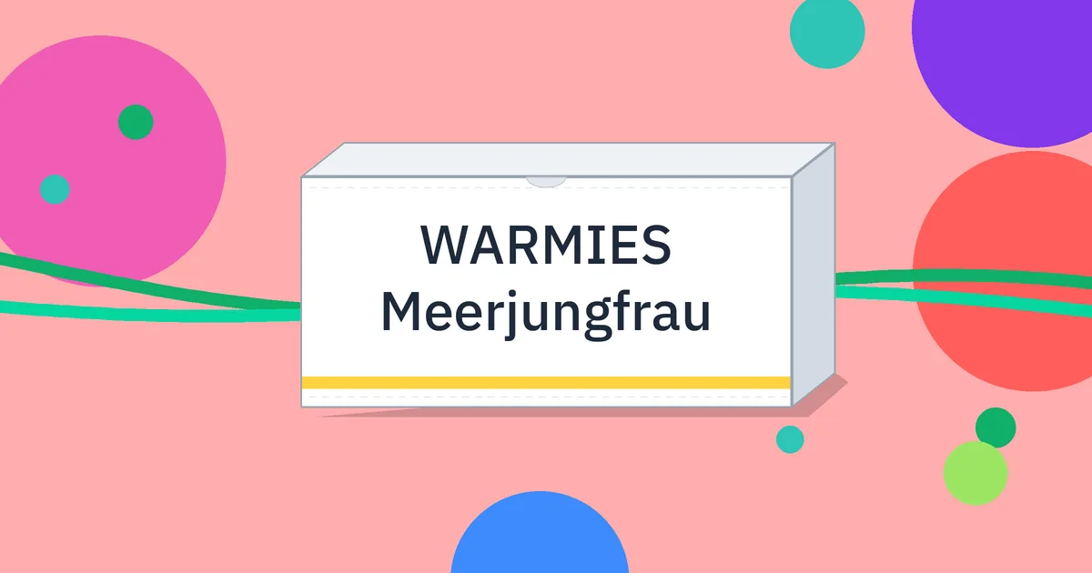 Symbolbild: Packung mit der Aufschrift WARMIES Meerjungfrau (PZN 15609712) – Verfügbarkeit und Bezug in Apotheken in Frankfurt am Main