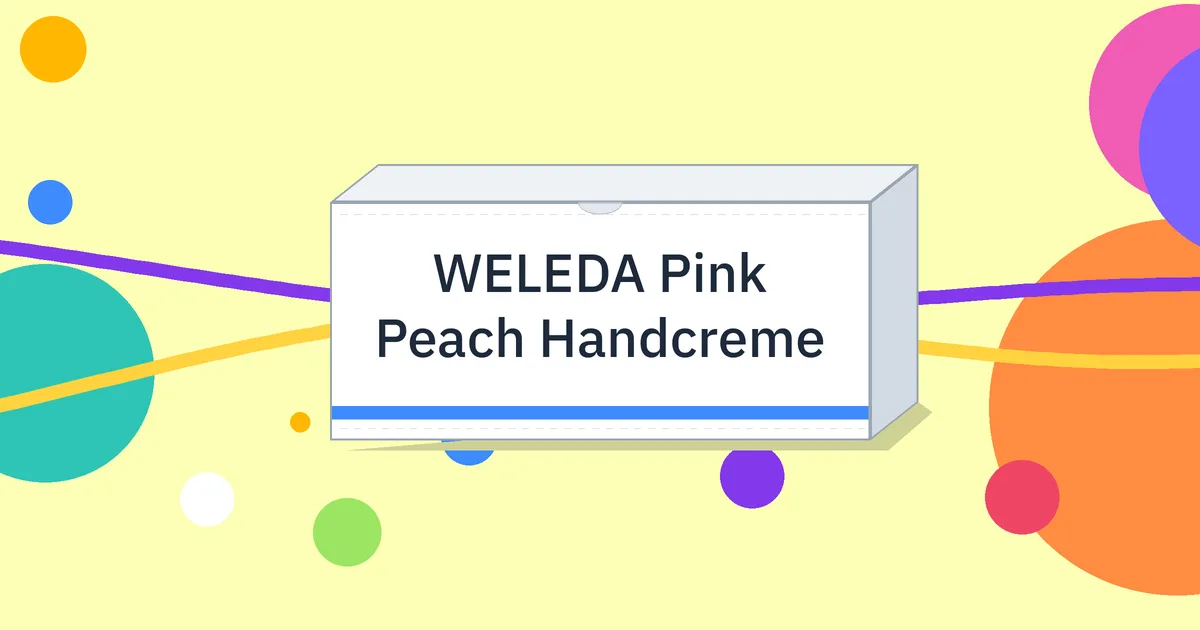 Symbolbild: Packung mit der Aufschrift WELEDA Pink Peach Handcreme (PZN 20126648) – Verfügbarkeit und Bezug in Apotheken in Frankfurt am Main