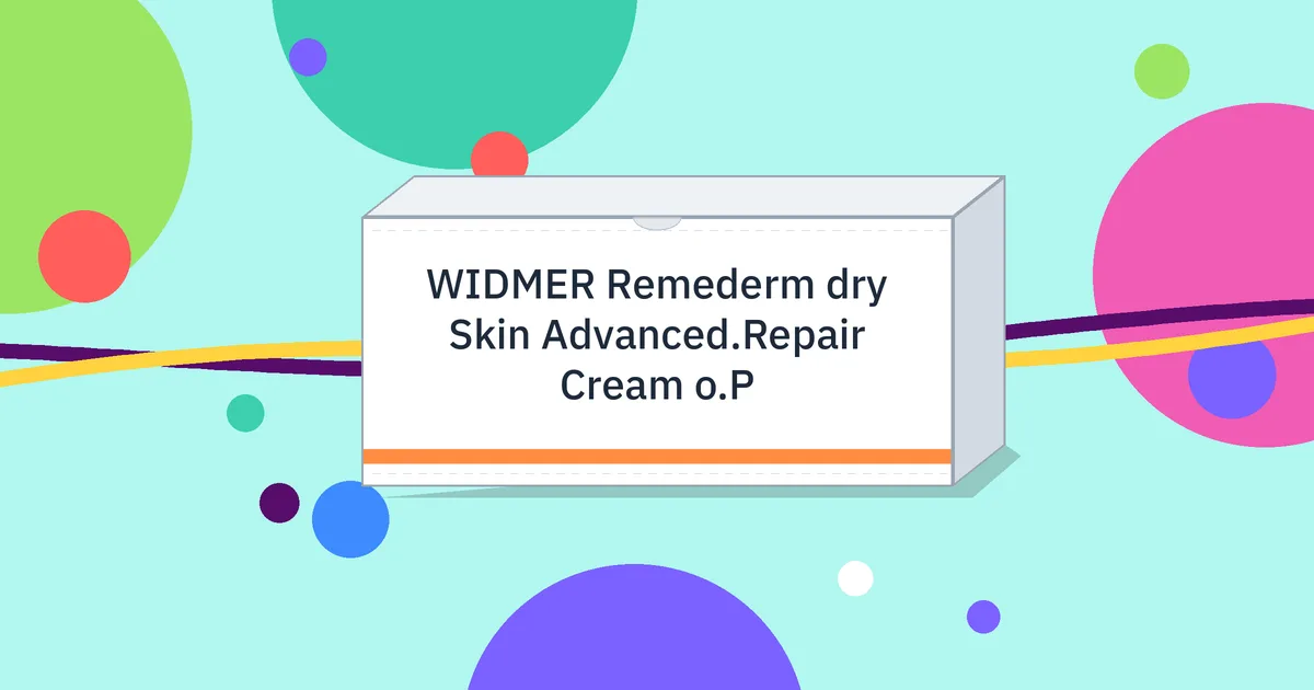Symbolbild: Packung mit der Aufschrift WIDMER Remederm dry Skin Advanced.Repair Cream o.P (PZN 19819783) – Verfügbarkeit und Bezug in Apotheken in Frankfurt am Main