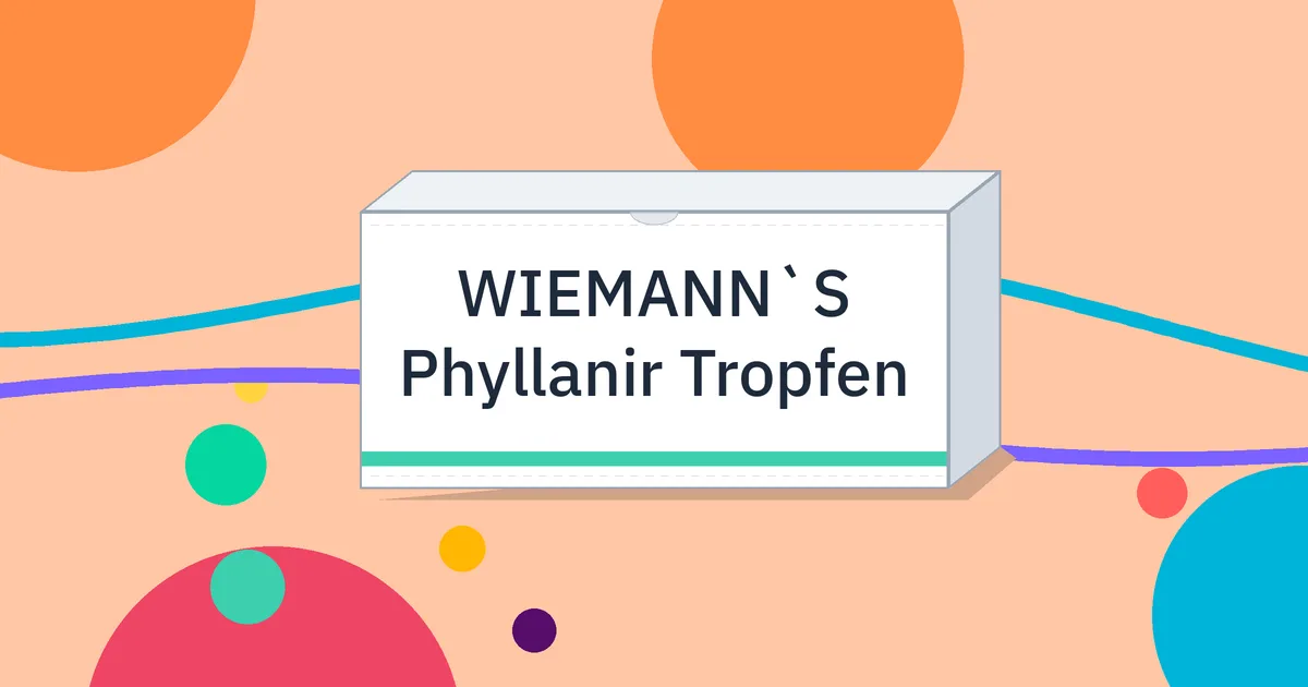 Symbolbild: Packung mit der Aufschrift WIEMANN`S Phyllanir Tropfen (PZN 02434317) – Verfügbarkeit und Bezug in Apotheken in Frankfurt am Main