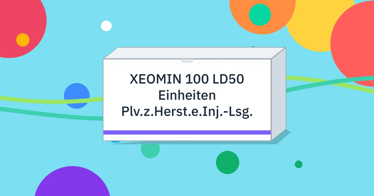 Symbolbild: Packung mit der Aufschrift XEOMIN 100 LD50 Einheiten Plv.z.Herst.e.Inj.-Lsg. (PZN 01013909) – Verfügbarkeit und Bezug in Apotheken in Frankfurt am Main