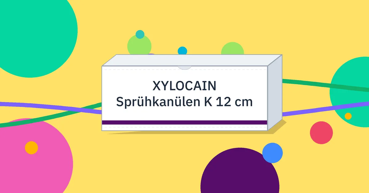 Symbolbild: Packung mit der Aufschrift XYLOCAIN Sprühkanülen K 12 cm (PZN 10307509) – Verfügbarkeit und Bezug in Apotheken in Frankfurt am Main