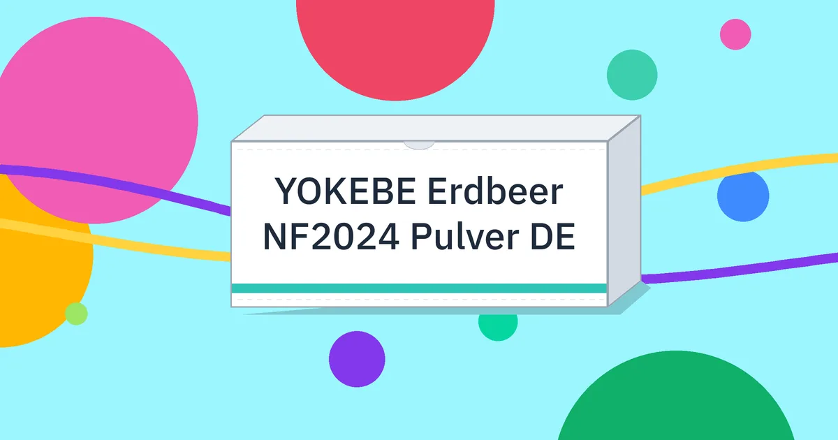 Symbolbild: Packung mit der Aufschrift YOKEBE Erdbeer NF2024 Pulver DE (PZN 19446253) – Verfügbarkeit und Bezug in Apotheken in Frankfurt am Main