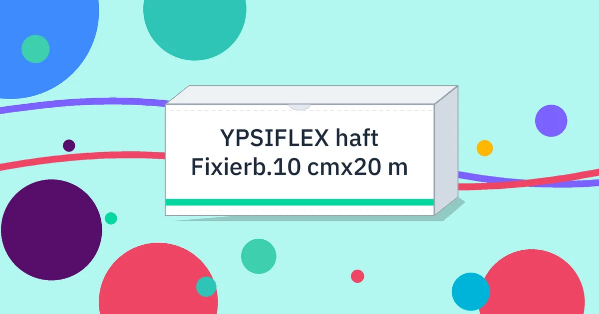 Symbolbild: Packung mit der Aufschrift YPSIFLEX haft Fixierb.10 cmx20 m (PZN 12604855) – Verfügbarkeit und Bezug in Apotheken in Frankfurt am Main